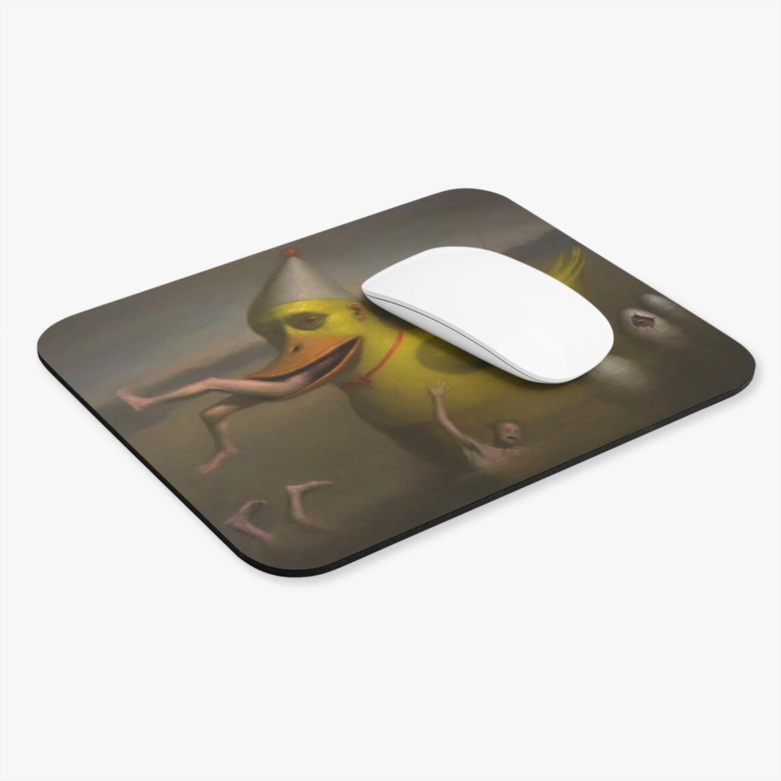 Surreal Duck Art Mouse Pad, Unique Office Decor, Quirky Gift for ...
