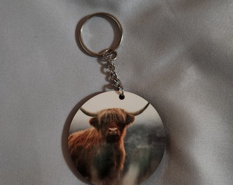 Highland Cow Keychain Cow Keychain Farm Keychain. Ranch - Etsy