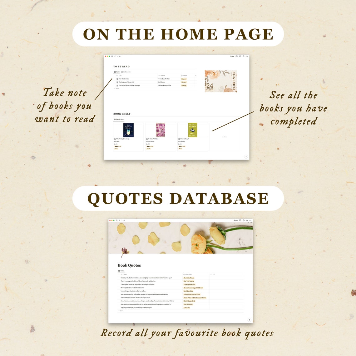 Notion Reading Tracker Template Books Tracker Notion - Etsy