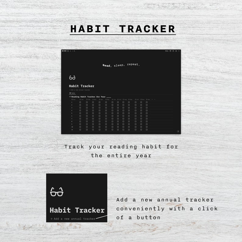 Notion Reading Tracker Template Books Tracker Notion Library Aesthetic Minimal Notion Template