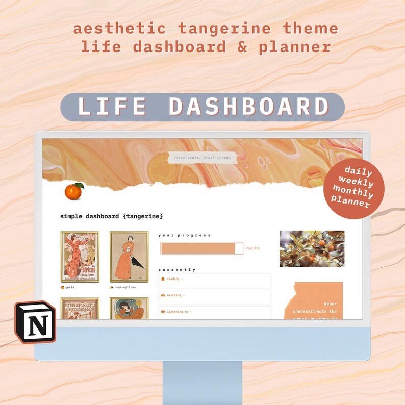 Notion Life Dashboard & Planner | Time Blocking Template | Daily ...
