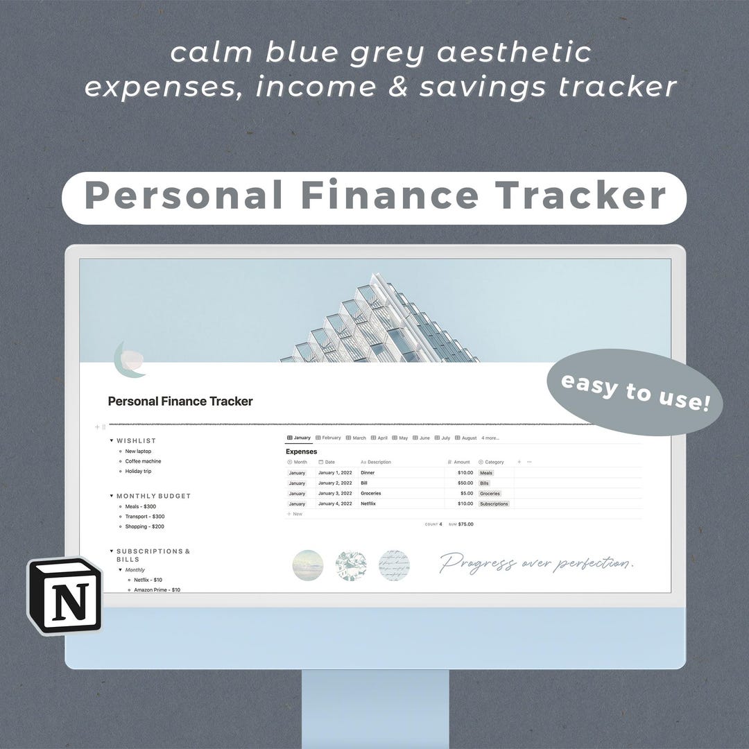Notion Finance Tracker Template | Notion Budget Tracker | Digital Money ...