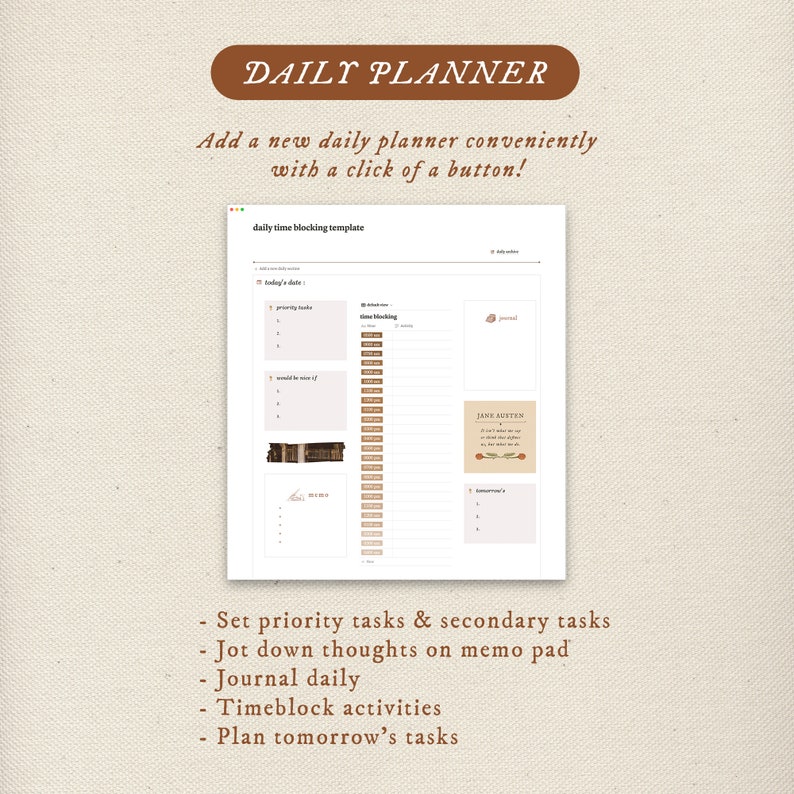 Notion Time Blocking Template | Notion Daily Planner Journal | Notion ... Notion Time Blocking Template | Notion Daily Planner Journal | Notion ...