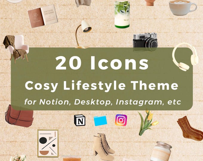 Notion Icons | Digital Sticker Pack PNG for Life Planner, Notion ...