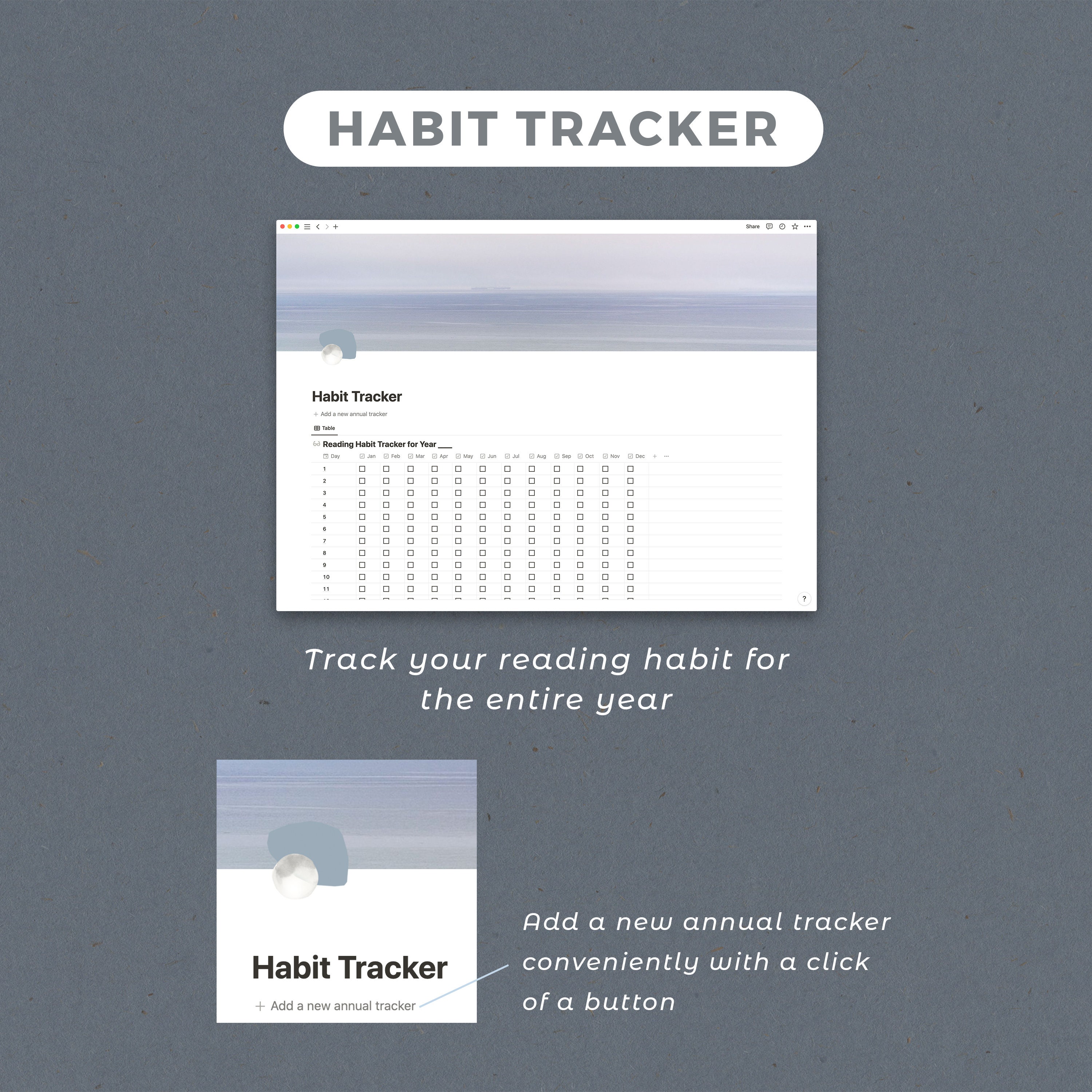 Notion Reading Tracker Template | Books Tracker | Notion Library | Calm ...
