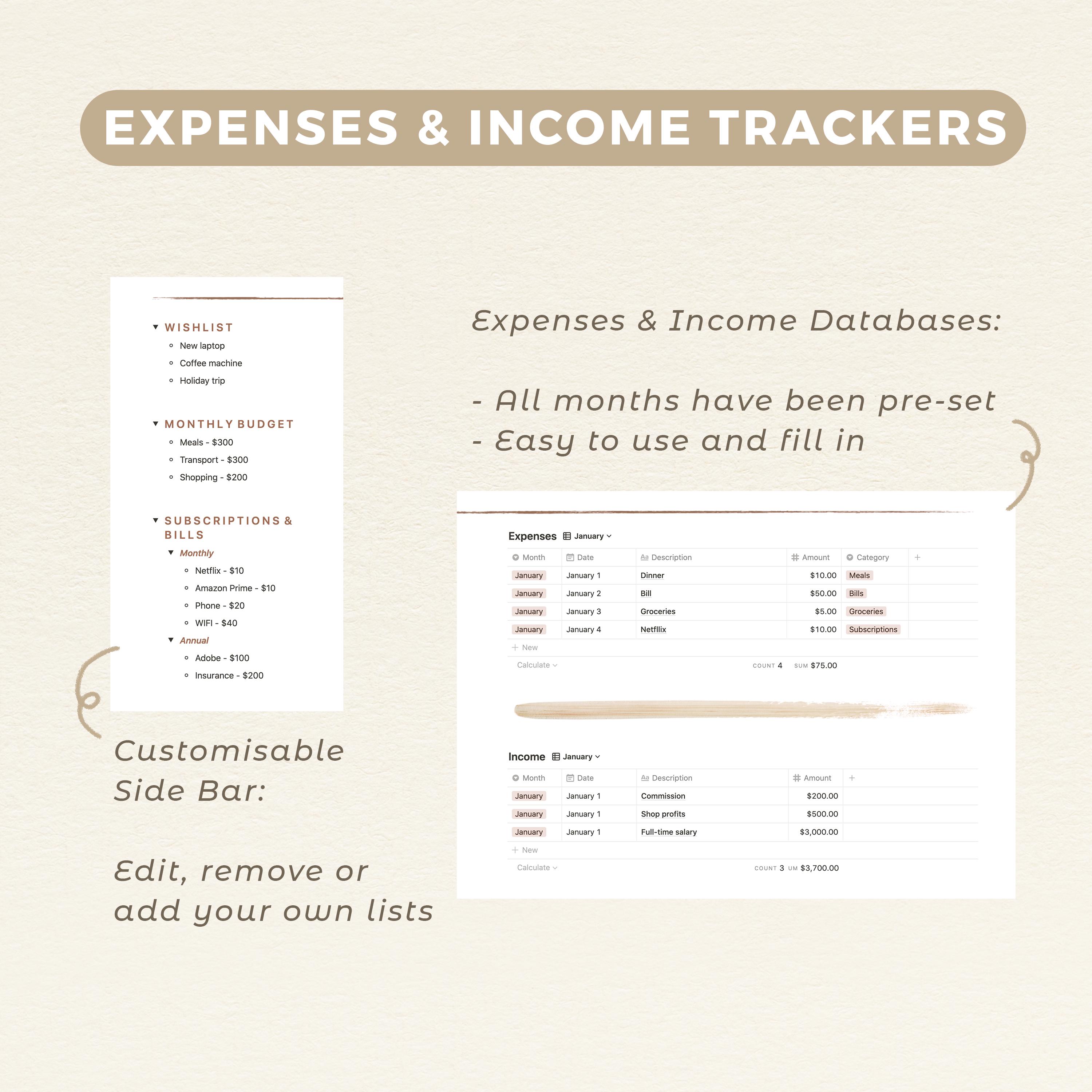 Notion Finance Tracker Template | Notion Budget Tracker | Digital Money ...