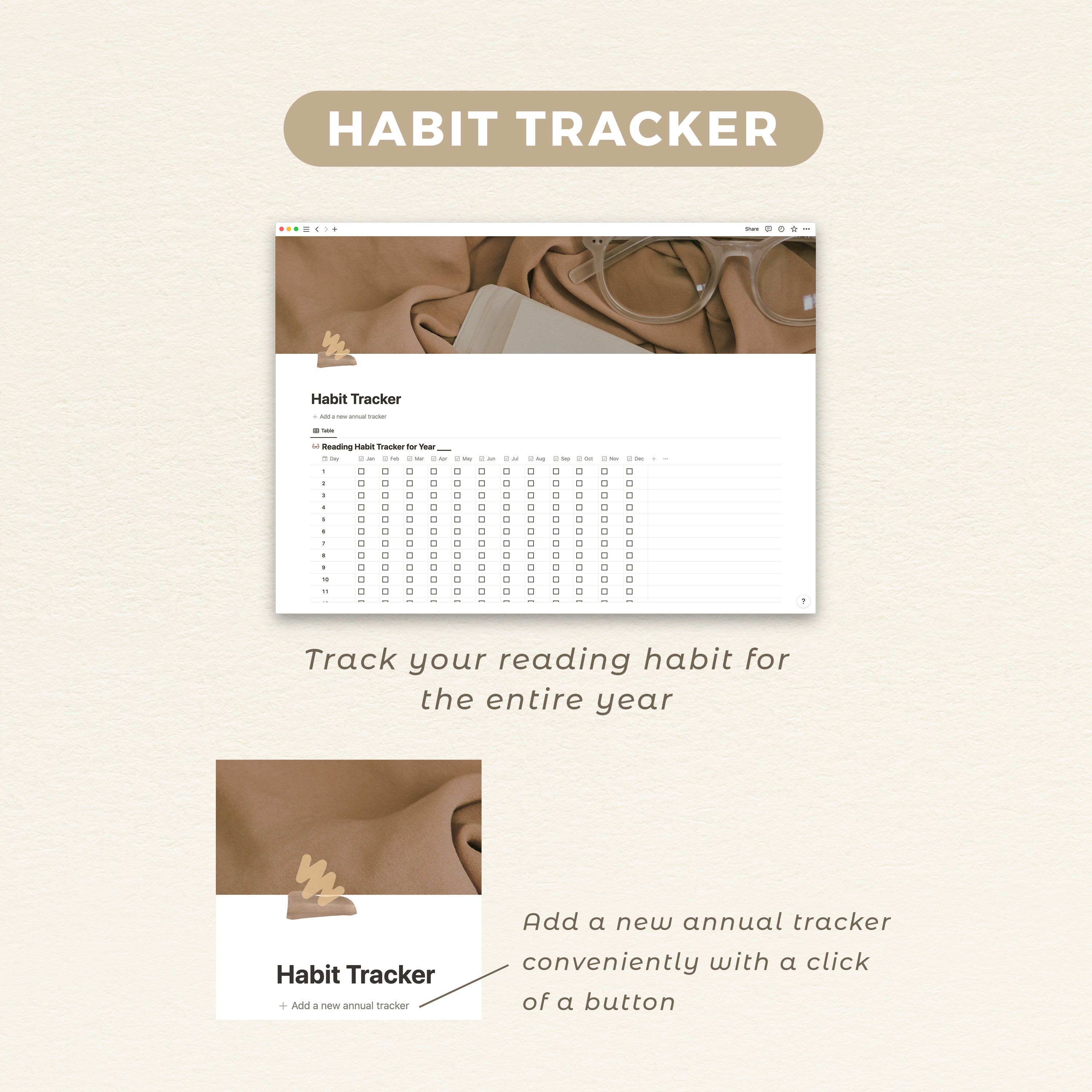 Notion Reading Tracker Template | Books Tracker | Notion Library | Warm & Cosy Notion Template ...