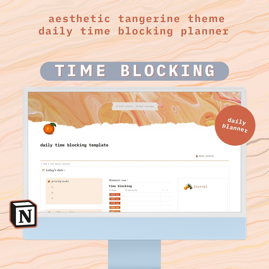 Notion Time Blocking Template Notion Daily Planner Journal Notion ... Notion Time Blocking Template Notion Daily Planner Journal Notion ...