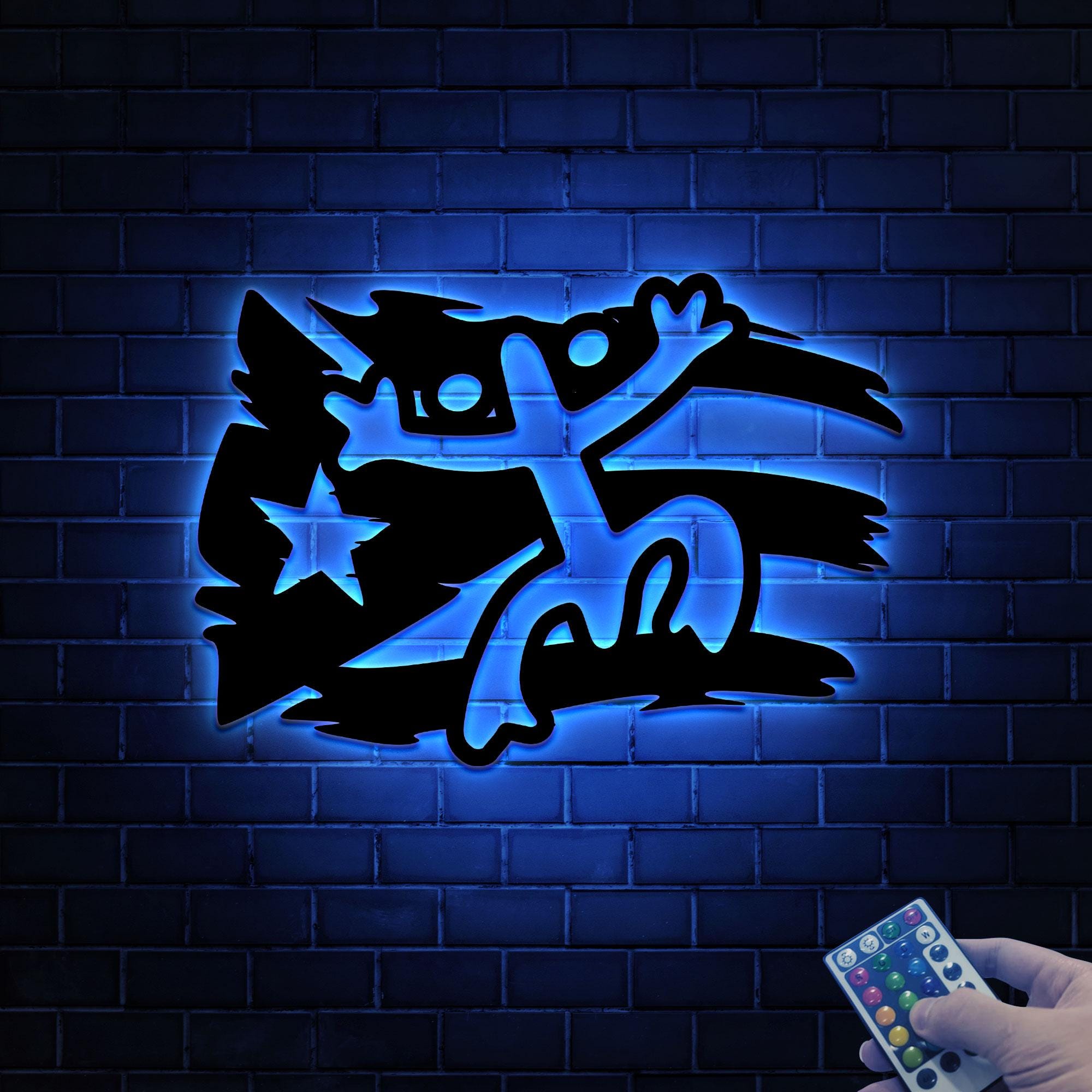 Puerto Rico Coqui Wall Art Led Light, Puerto Rico Metal Sign, Puerto ...