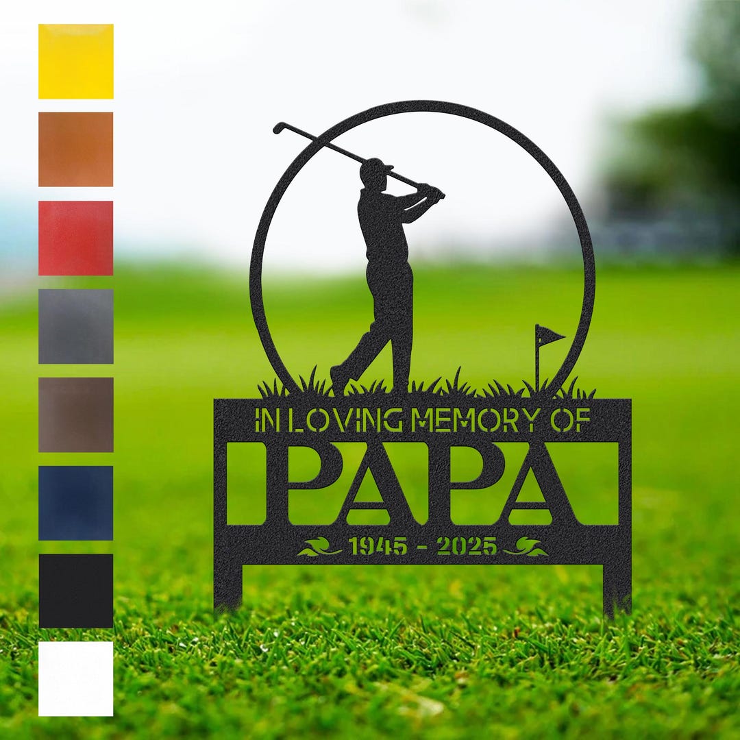 Personalized Golf Memorial Stake, Remembrance Stake, in Loving Memory ...