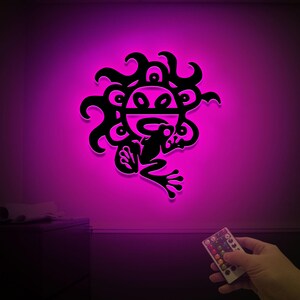 Puerto Rico Metal Sign With Led Lights, Puerto Rico Coqui Wall Art, Man ...