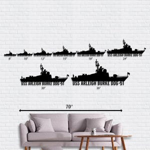 Custom US Navy Ships Metal Sign With Led Light, Battleship Metal Sign ...
