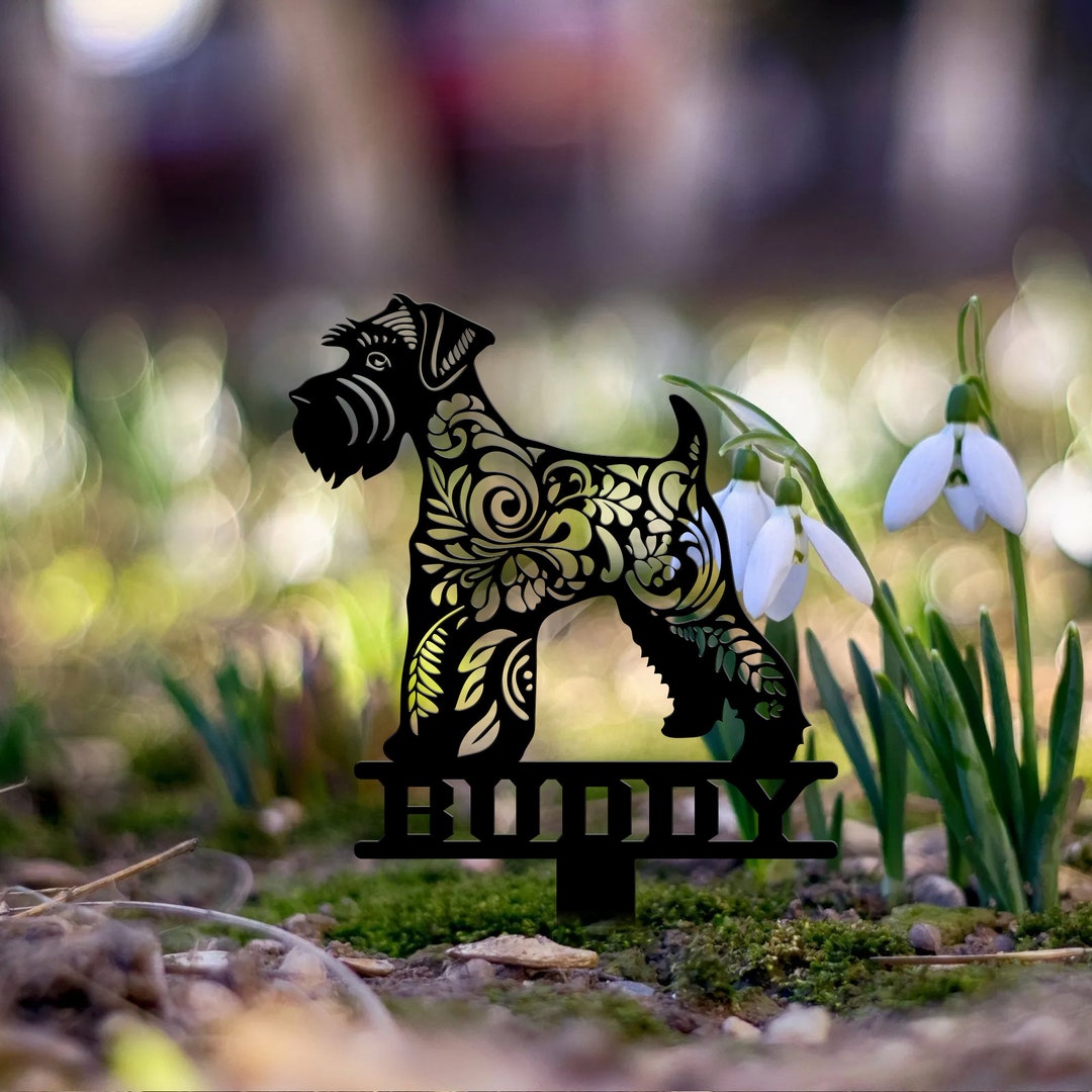 Personalized Dog Metal Stake, Dog Garden Sign, Dog Memorial Stake ...