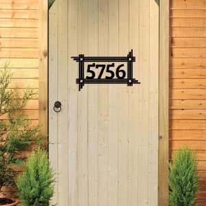 Custom House Number Metal Sign, Personalized Metal Address Sign ...