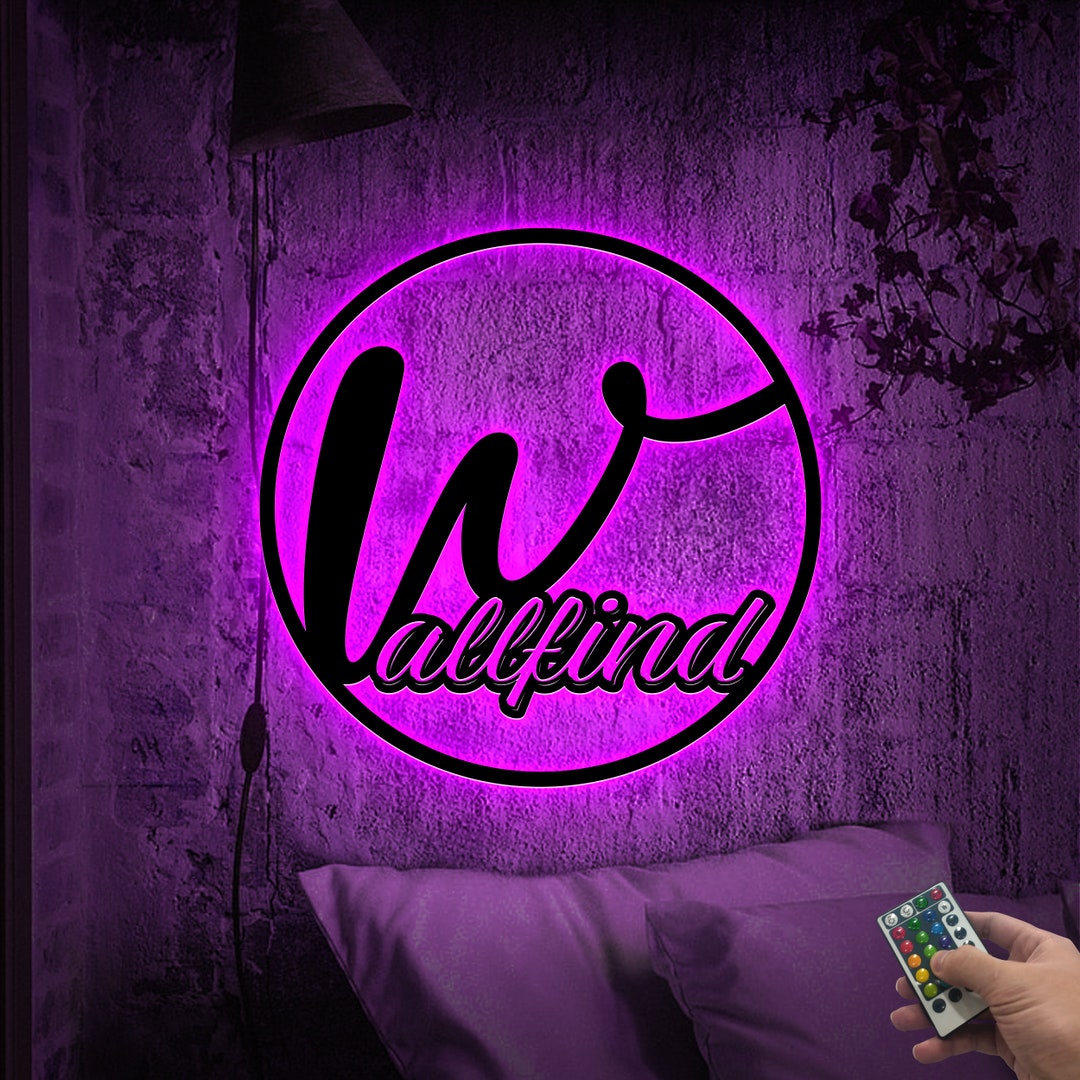 Custom Design Sign With Lights, Your Custom Text Metal Sign, Custom for ...