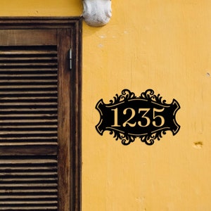Personalized Metal House Number Sign, Metal Address Sign, Address Wall ...