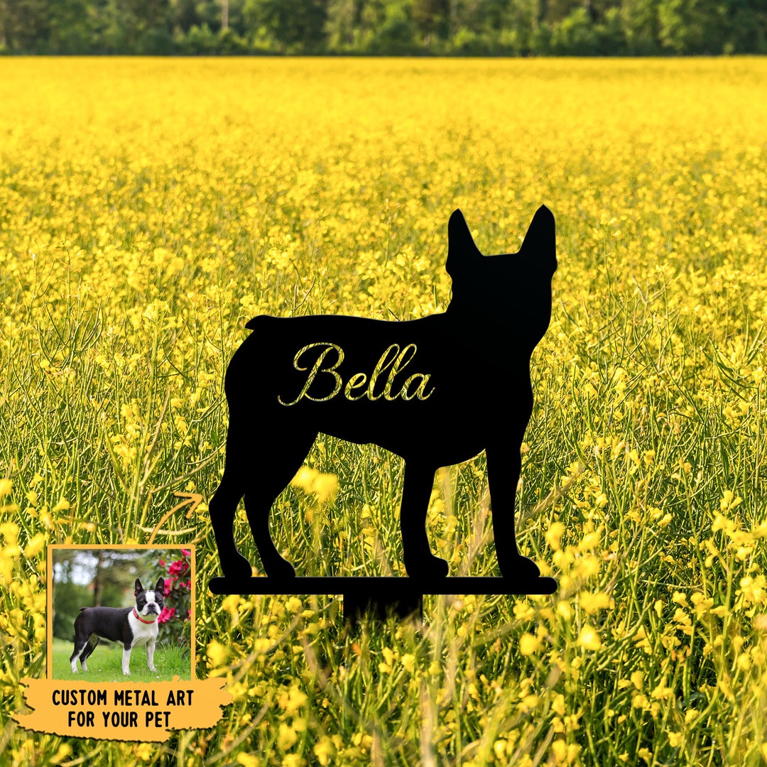 Personalized Dog Metal Stake, Dog Garden Sign, Dog Memorial Stake ...