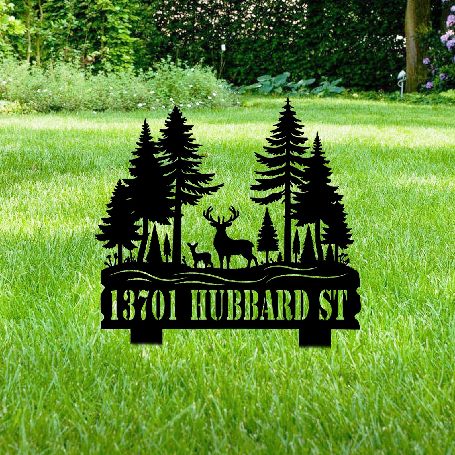 Custom Modern Address Sign, Metal House Number Sign, Metal Address Sign ...