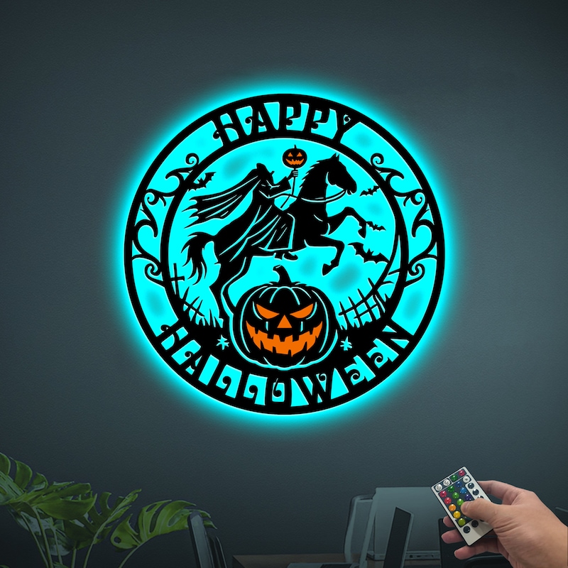 Halloween Lighted Sign - Etsy