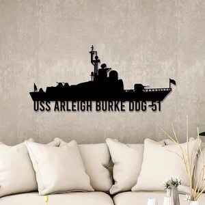 Custom US Navy Ships Metal Sign With Led Light, Battleship Metal Sign ...