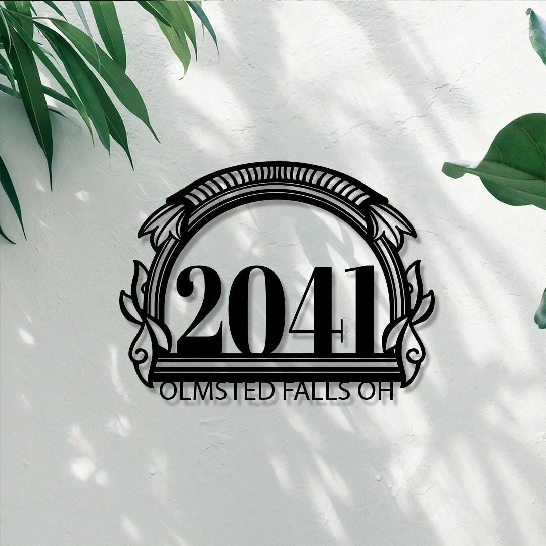 Personalized House Number Sign, Custom Metal Address Sign, Address ...