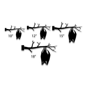 Metal Hanging Bat on Branch, Halloween Bat Decoration, Gothic Bat ...