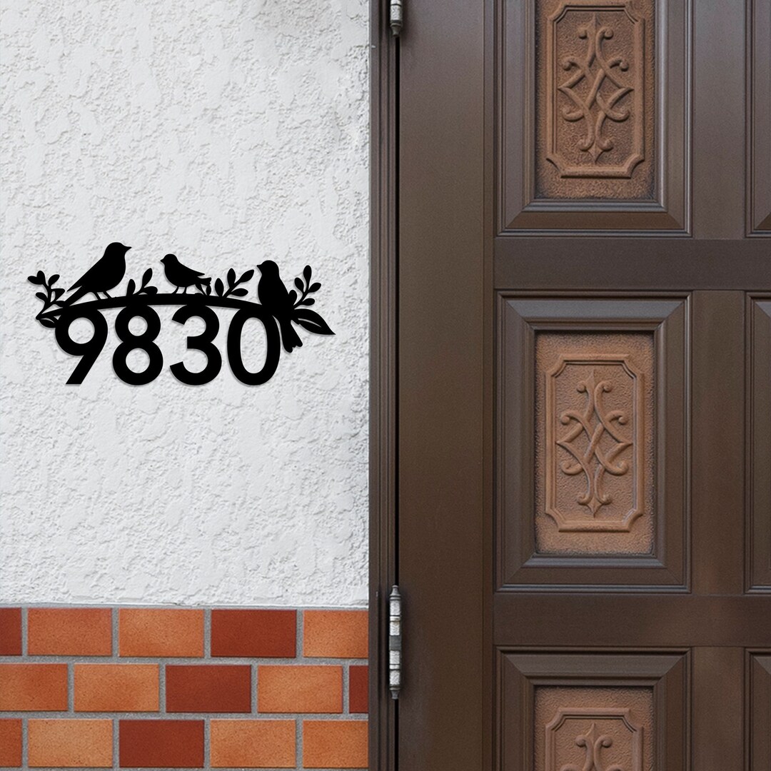 Custom Metal House Number Sign, Personalized Metal Address Sign ...