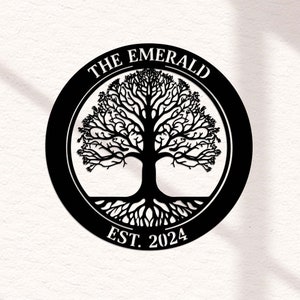 Custom Tree of Life Metal Sign Wall Art With Led Light, Personalized ...