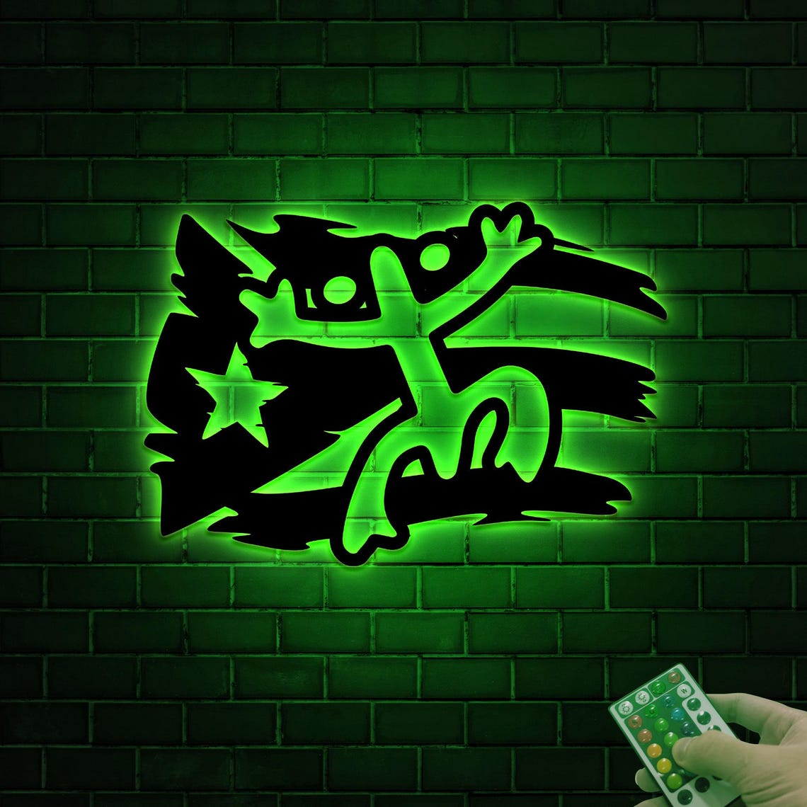 Puerto Rico Coqui Wall Art Led Light, Puerto Rico Metal Sign, Puerto ...