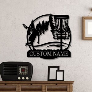 Custom Disc Golf Player Metal Sign Wall Art With Led Lights ...
