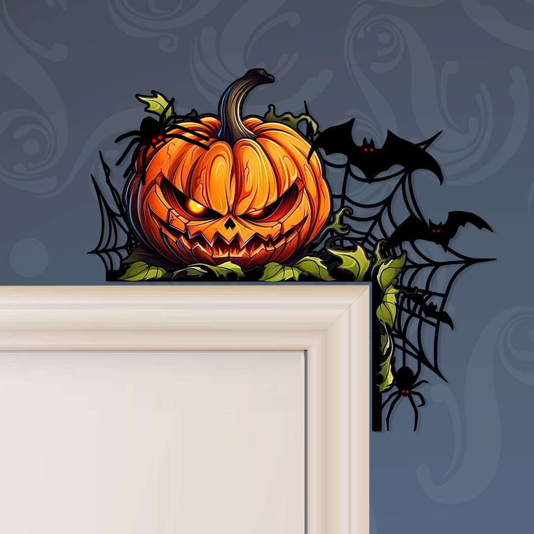 Halloween Door Corner Sign, Door Corner Decor, Halloween Signs ...