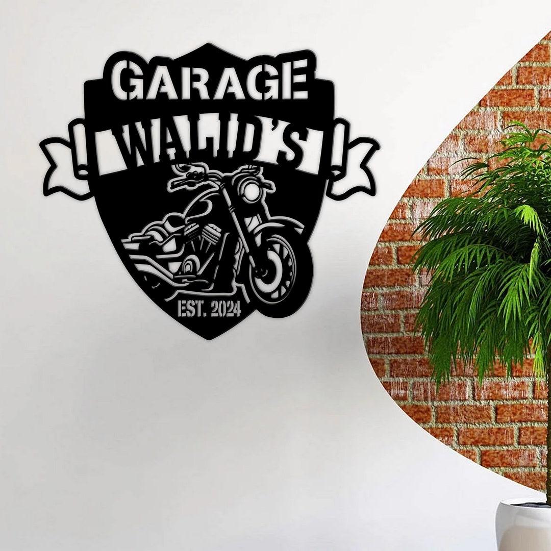 Personalized Motorcycle Metal Sign With LED Lights, Motorbike Metal ...
