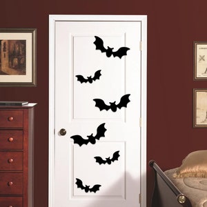 Bat Set of 6 Halloween Sign, Halloween Home Decor, Bat Wall Hanging ...