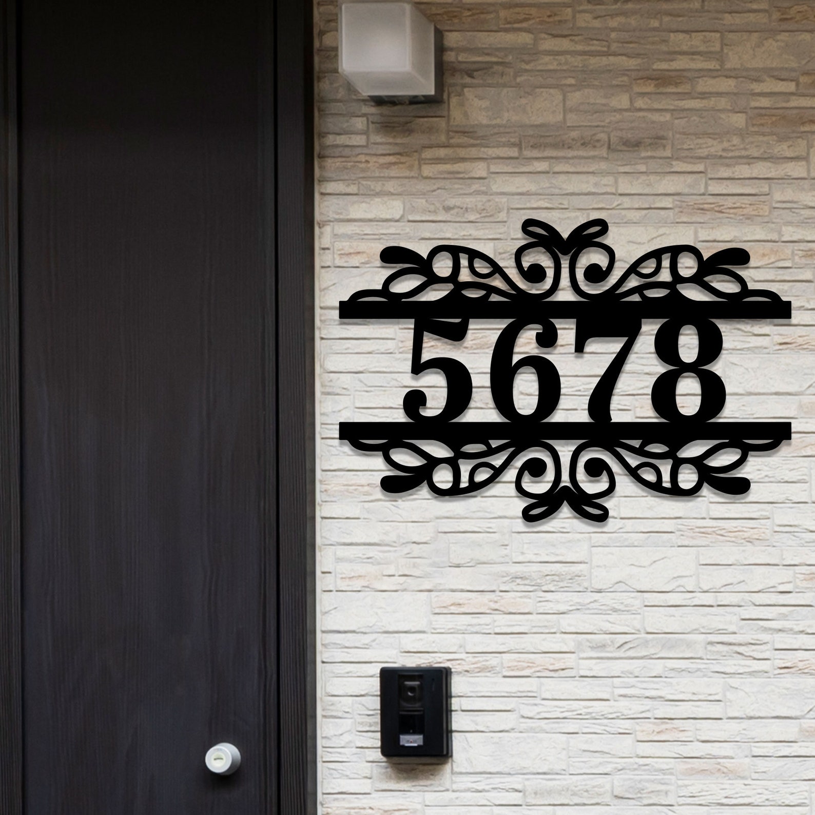Personalized House Number Metal Sign, Custom Address Numbers Sign ...