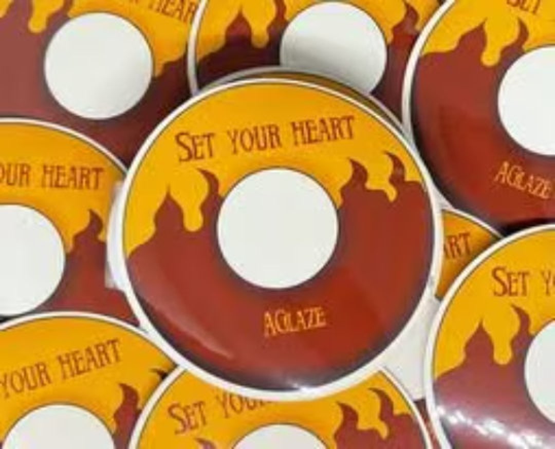 Set Your Heart Aglaze. Slaying Demons and Your Heart, Playful Sticker ...