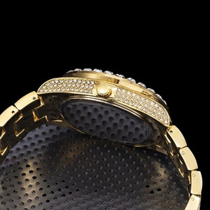 Full Diamond Icy Watch Bling Bling Iced Out Watch Hip Hop - Etsy