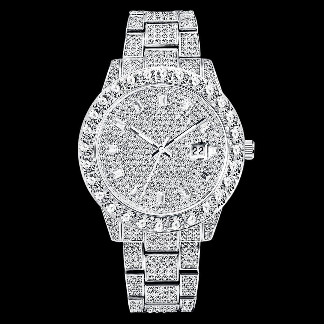 Full Diamond Icy Watch Bling Bling Iced Out Watch Hip Hop - Etsy