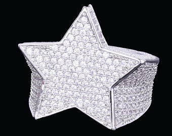 Big Iced Out Ring - Etsy