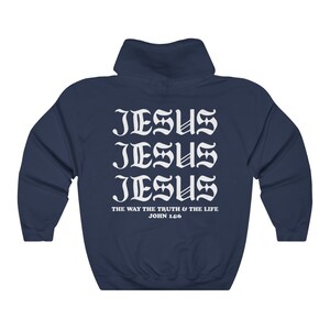 Jesus Christian Apparel Trendy Hoodie Bible Verse Hoodie Christian ...