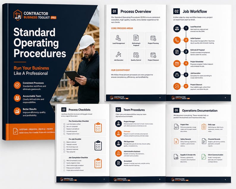 Contractor Estimate Invoice Bundle | Construction Job Costing ...