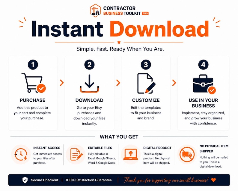 Contractor Estimate Invoice Bundle | Construction Job Costing ...