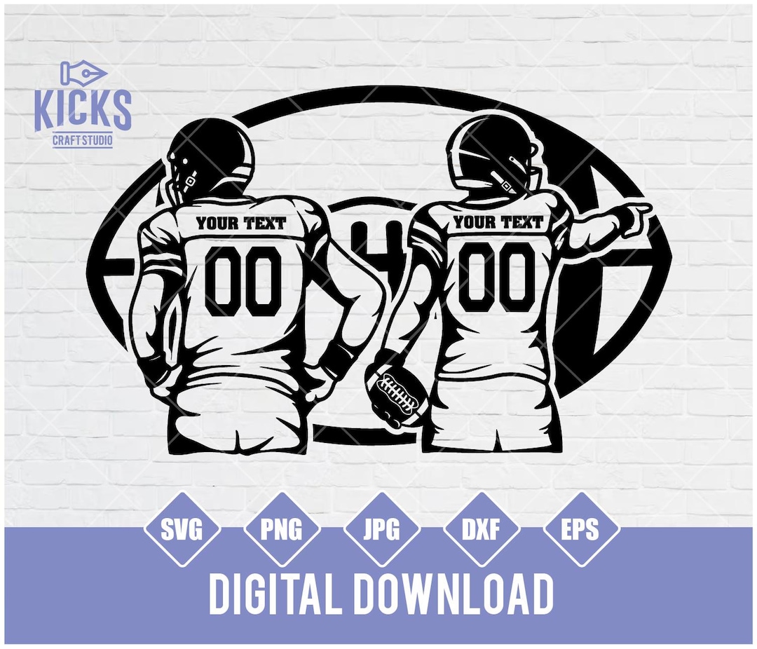 Customized Football Player SVG: Personalized Name, Shirt Design ...