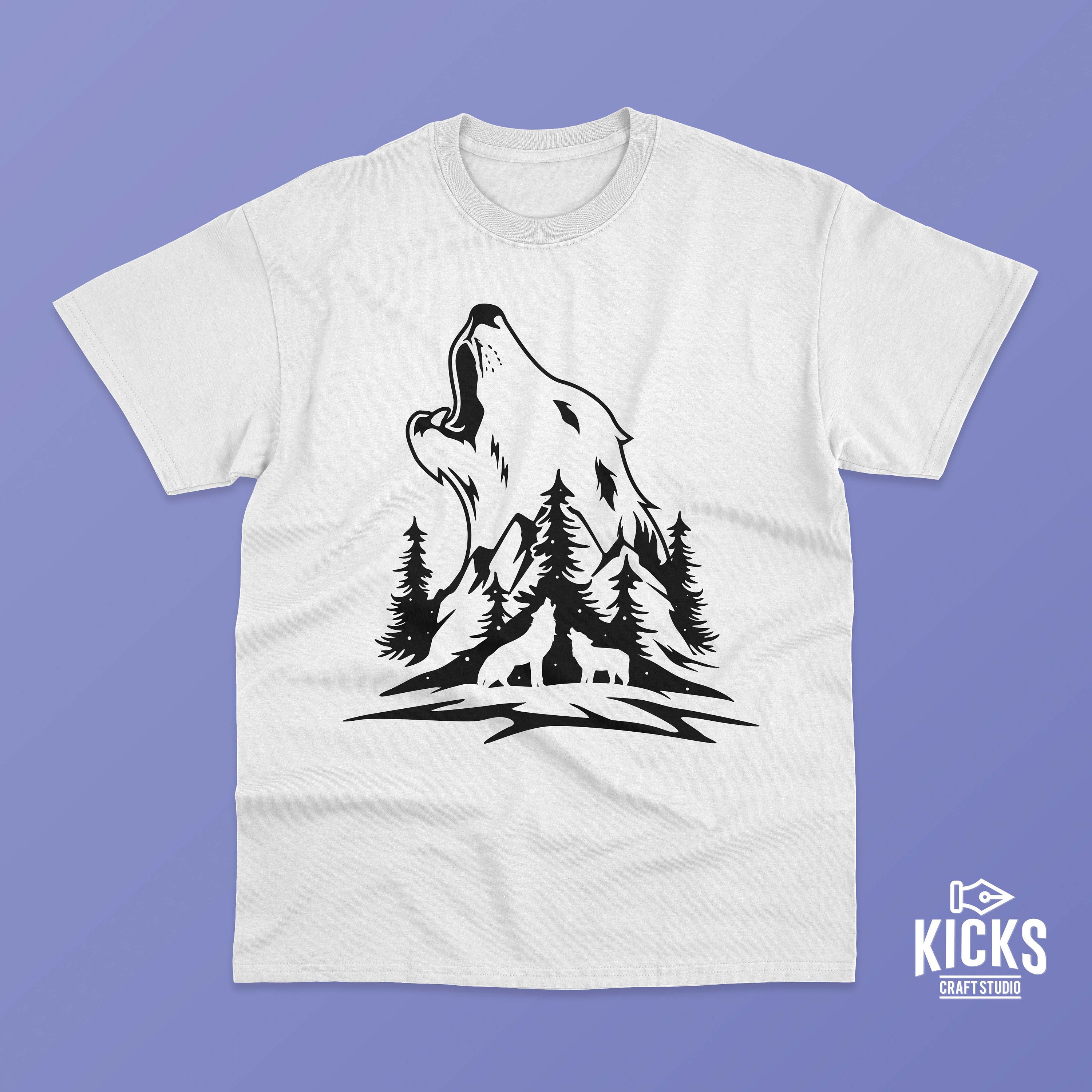 Howling Wolf Svg, Wolf Howl Svg, Mountain Wolf Svg, Wolf Pack Svg, Wolf ...