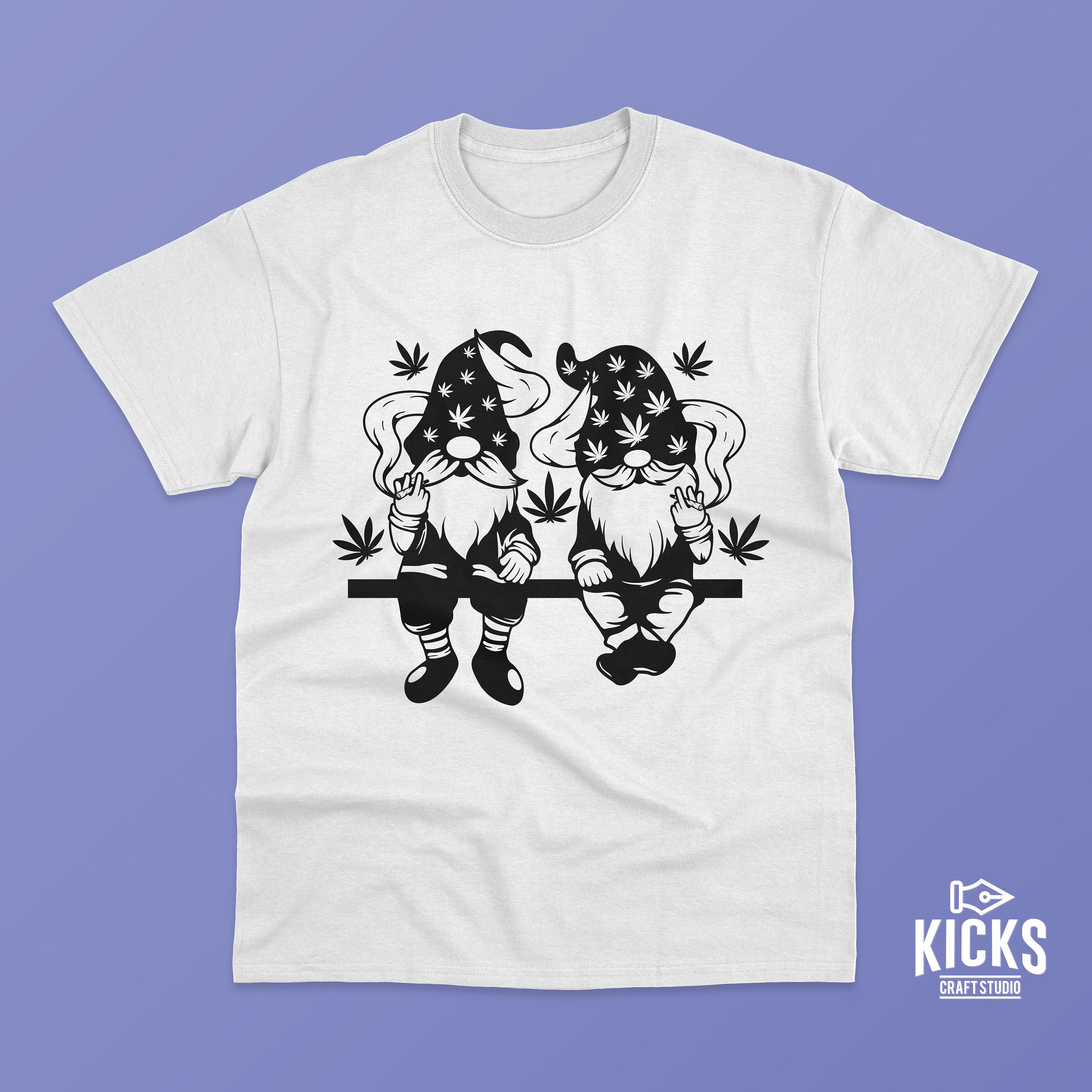 Gnomes Smoking Weed Svg, 420 Cut Files, Cannabis Blunt Stencil, Rasta ...
