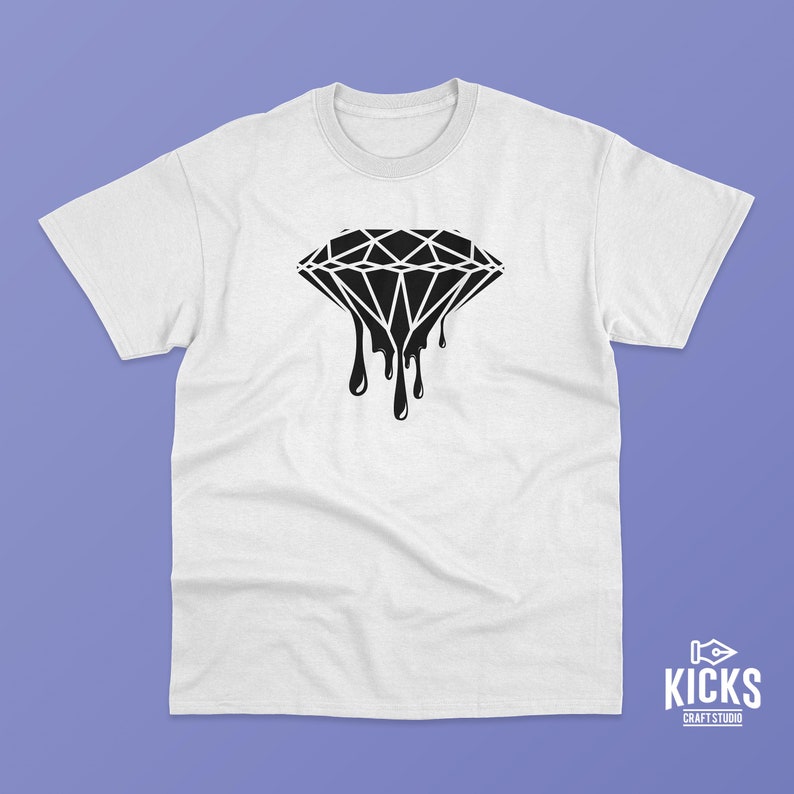 Dripping Diamond SVG, Crystal SVG, Gemstone Decal T-shirt Sticker ...