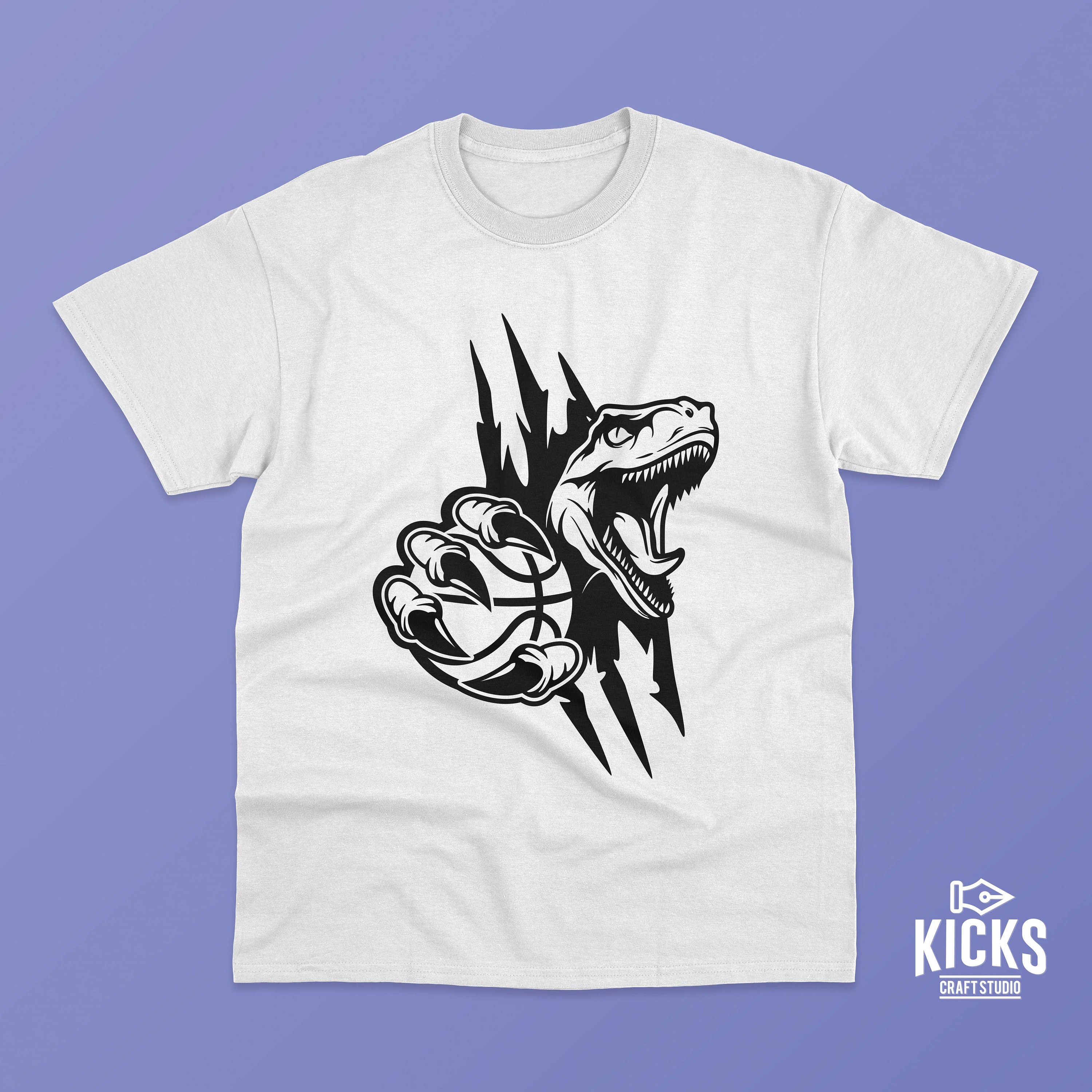 Raptor Basketball Scratch SVG: Dinosaur Sports Design (digital Download ...