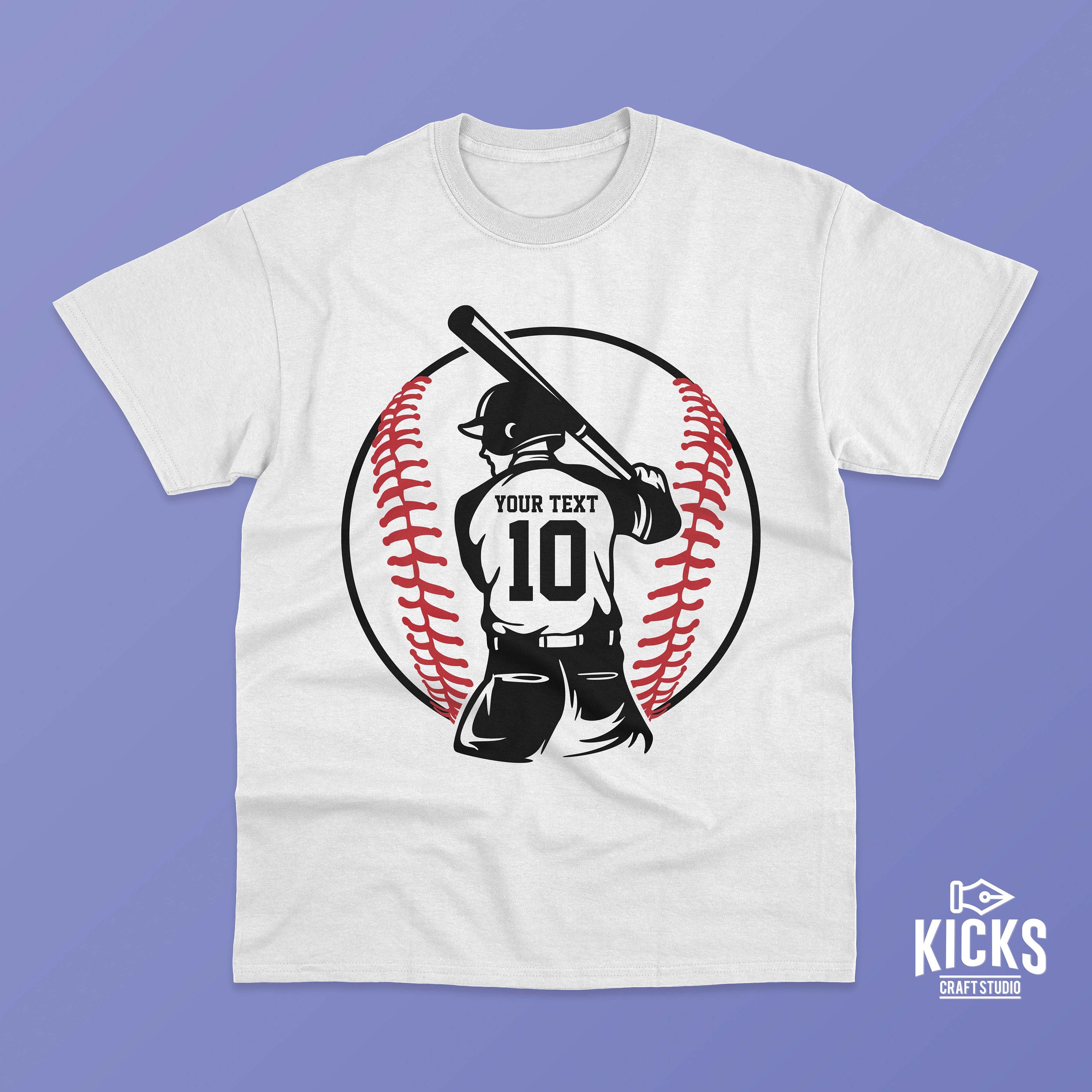 Personalized Baseball Player SVG: Team Cut File (digital Download) - Etsy