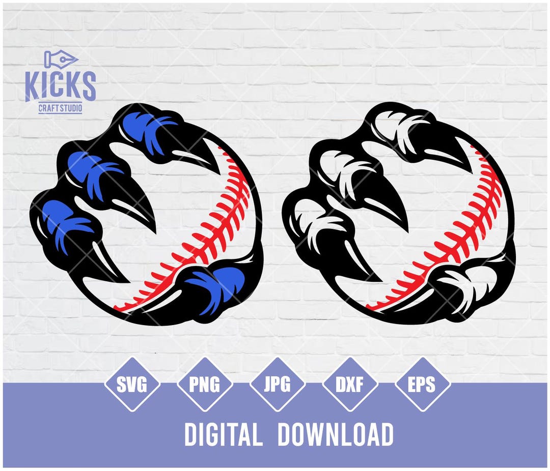 Raptor Wall Scratch Baseball Ball Svg, Baseball Team Png Printable Dinosaur Sport, Game Day Svg ...