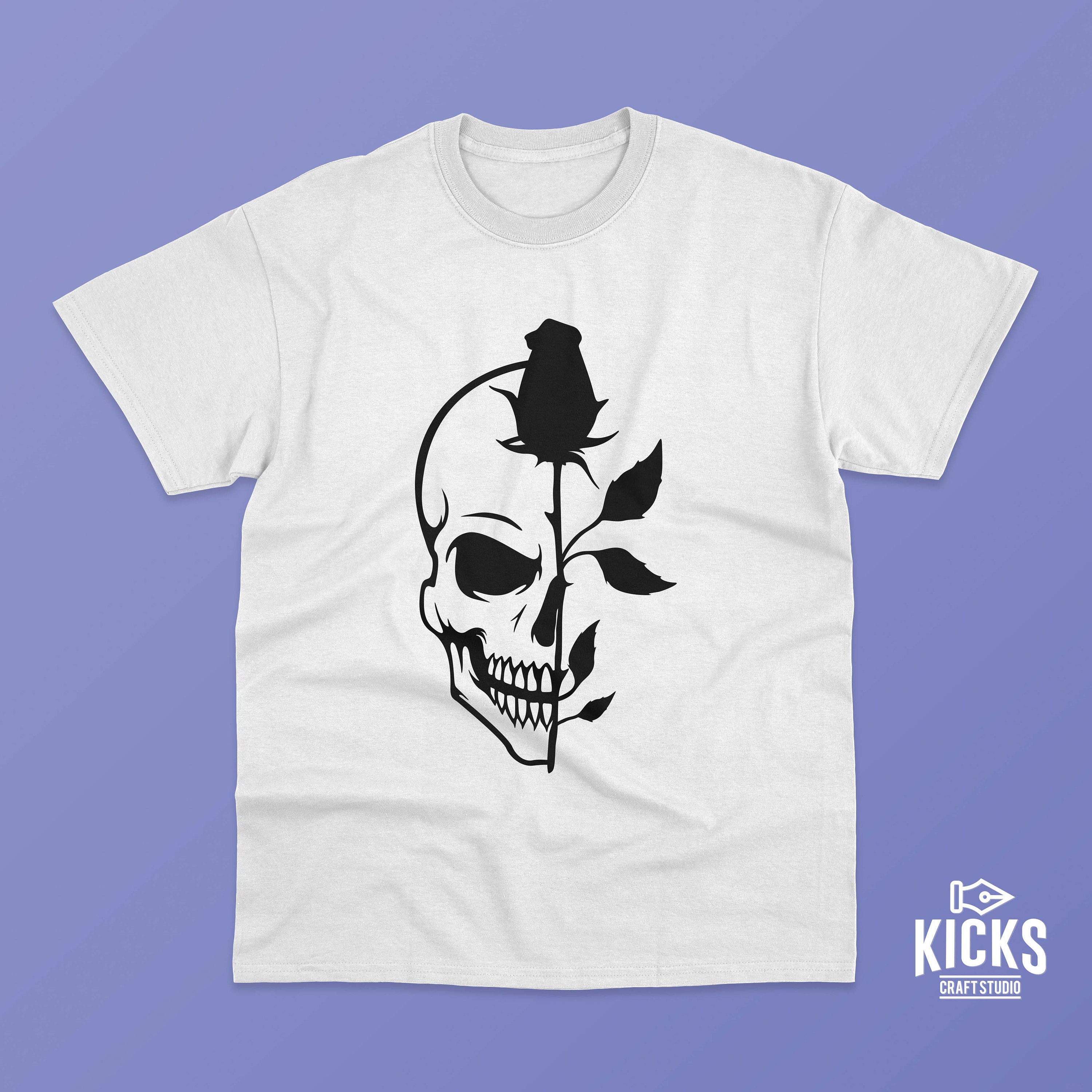 Rose Skull SVG: Floral Skeleton Cut Files (digital Download) - Etsy