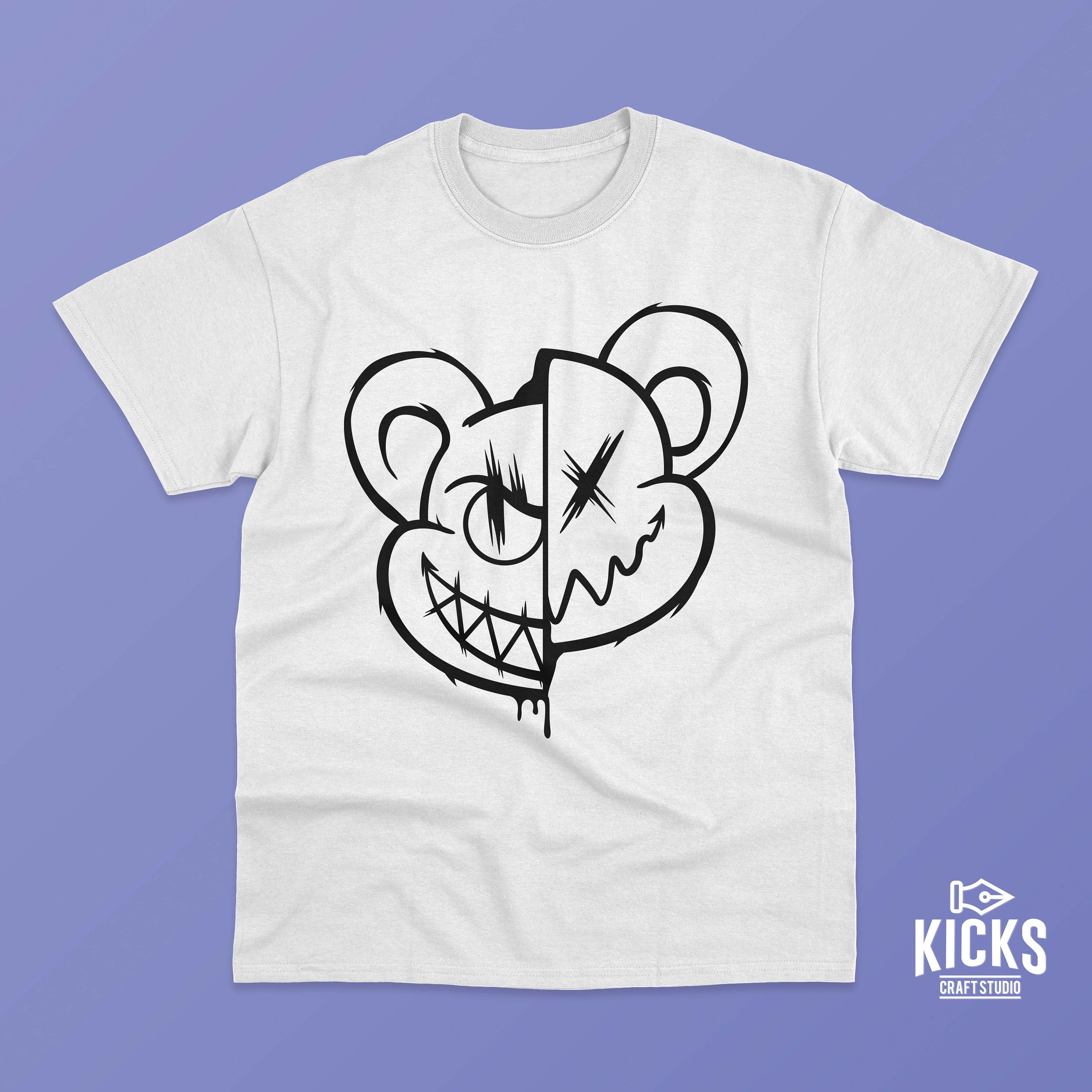 Two-faced Teddy Svg, Creepy Teddy Svg, Stitched Teddy Svg, Ripped Teddy ...